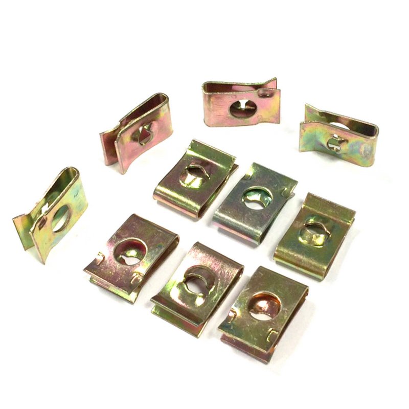 10x Blechmutter / Federmutter M4 eloxiert, 8,00