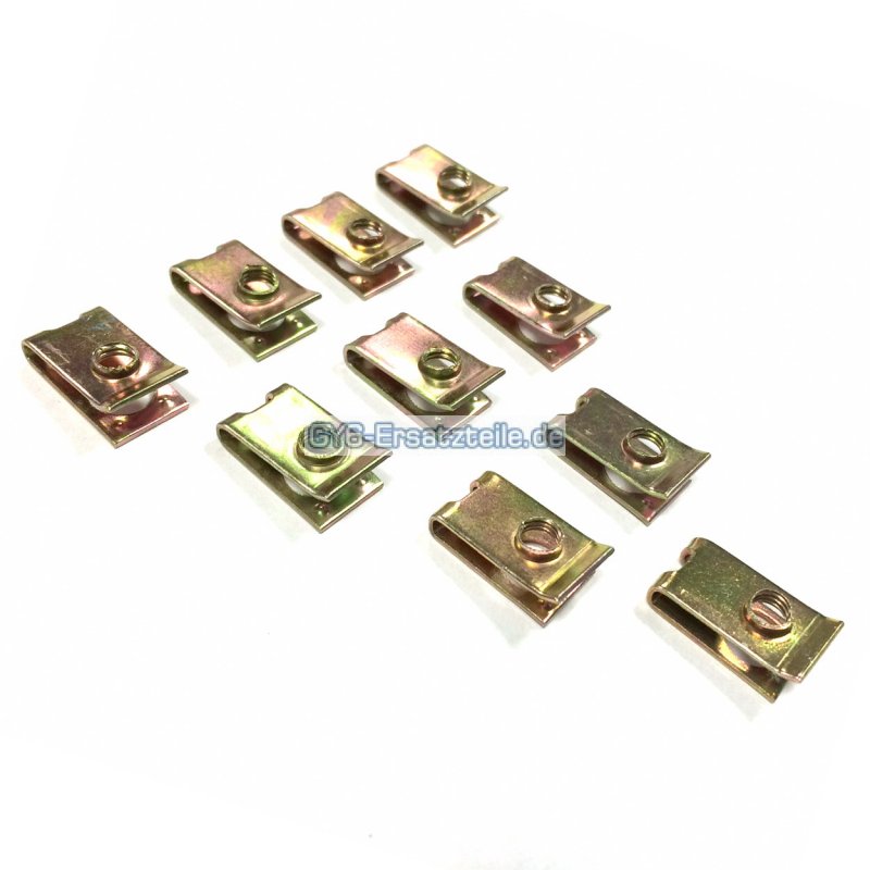 10x Blechmutter / Federmutter M5 eloxiert, 8,50